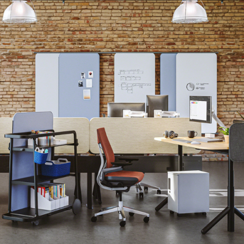Flex Mobile Office Cart and Board Storage | Ninetwofive Interiors